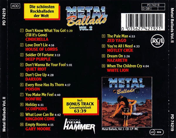 AOR Night Drive: Metal Hammer Collection: Metal Ballads Vol. 2 (1989)